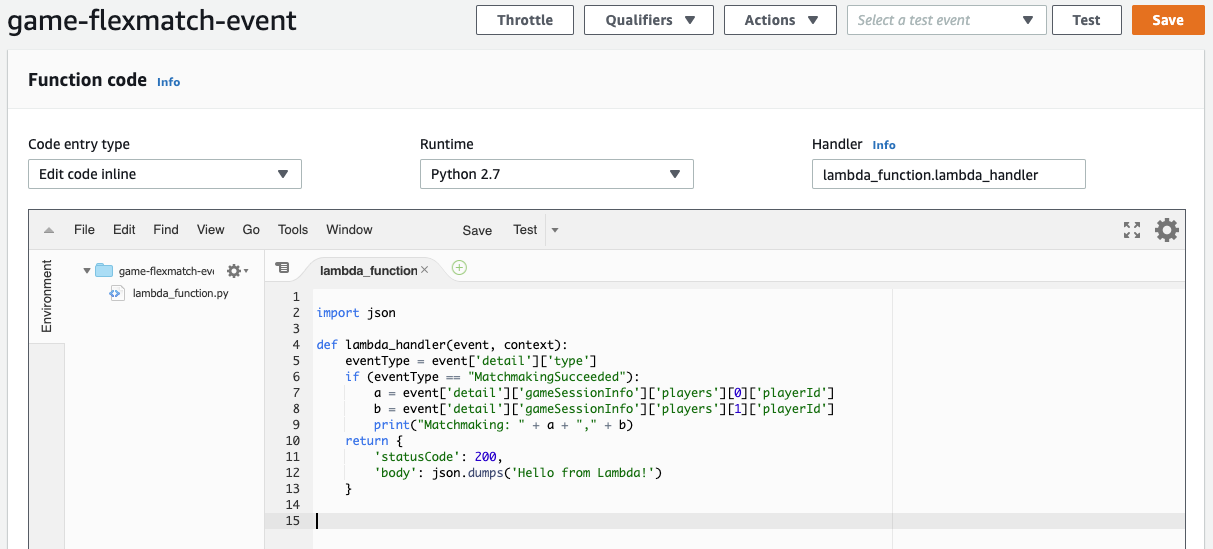 Analyzing Matchmaking Event :: Start Full Stack Game with GameLift